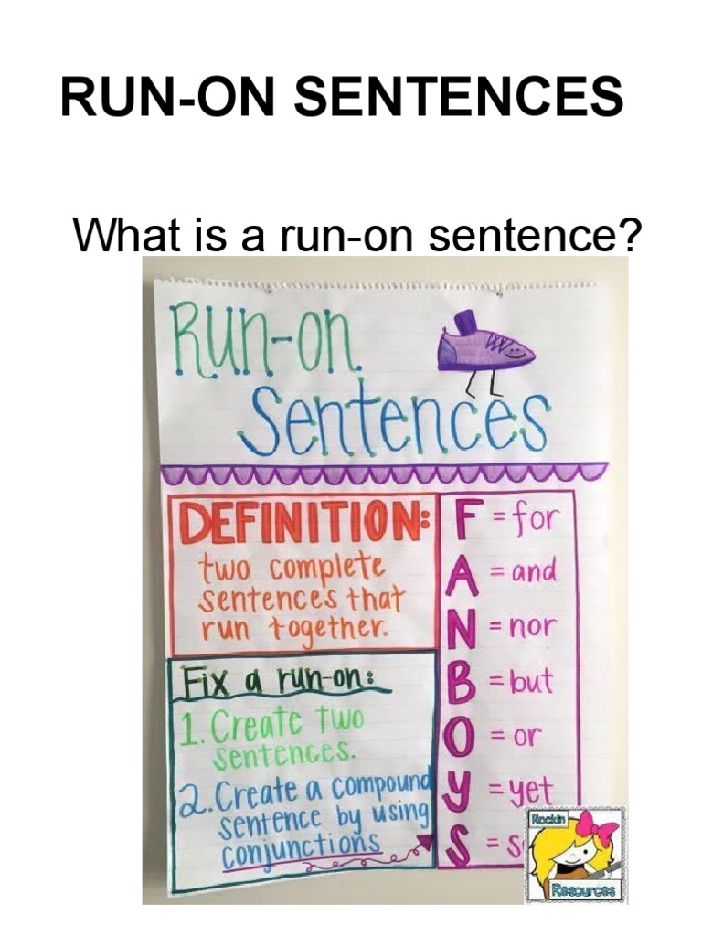Sentence Fragments and Run-Ons | PDF