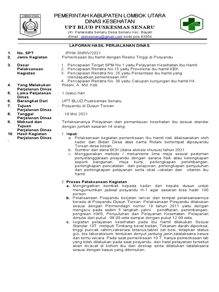 Laporan Perjadin | PDF
