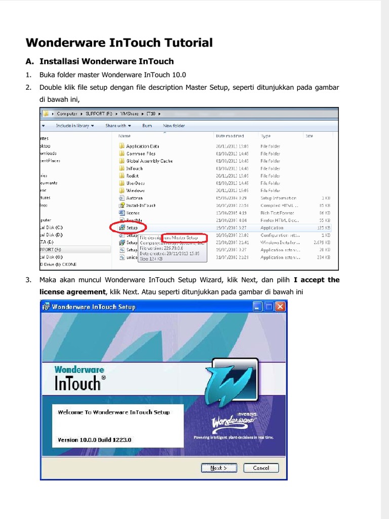 Wonderware Intouch 101 Instalation Tutorial | PDF | Komputer