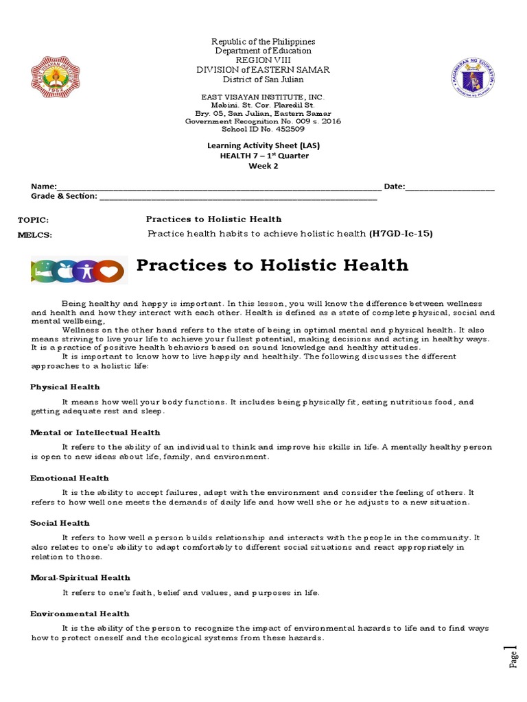 Grade 7 Health Week 2 | PDF | Mental Health | Applied Psychology