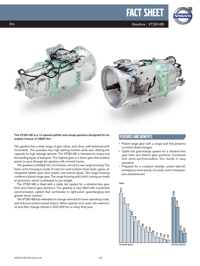 VT2814B Eng 01 953722 | PDF | Transmission (Mechanics) | Gear