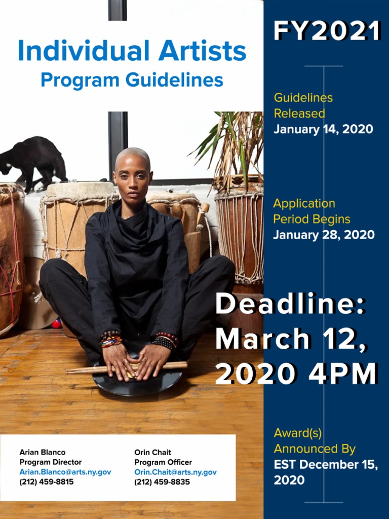 NYSCA Grant Application Guidelines | PDF | Budget | Musical Compositions