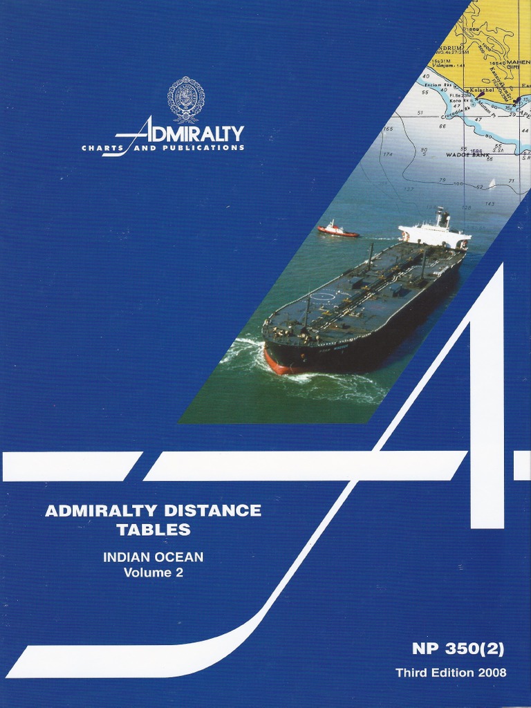 Admiralty Distance Tables Indian Ocean Vol2 PDF | PDF | Latitude ...
