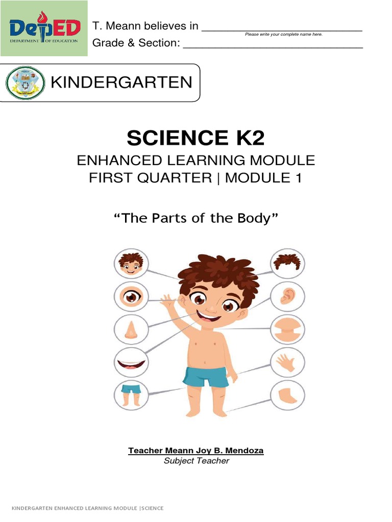 Kinder 2 Science Module 1 | PDF | Learning | Educational Assessment