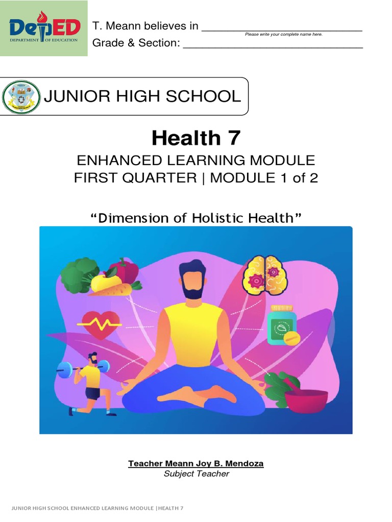 Grade 7 Health Module | PDF | Puberty | Adolescence
