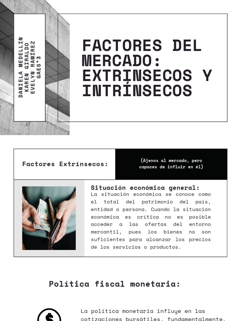 Factores Extrínsecos | PDF | Mercado (economía) | Producto (Negocio)
