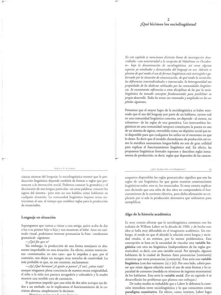 Alejandro Raiter Sujetos de La Lengua | PDF