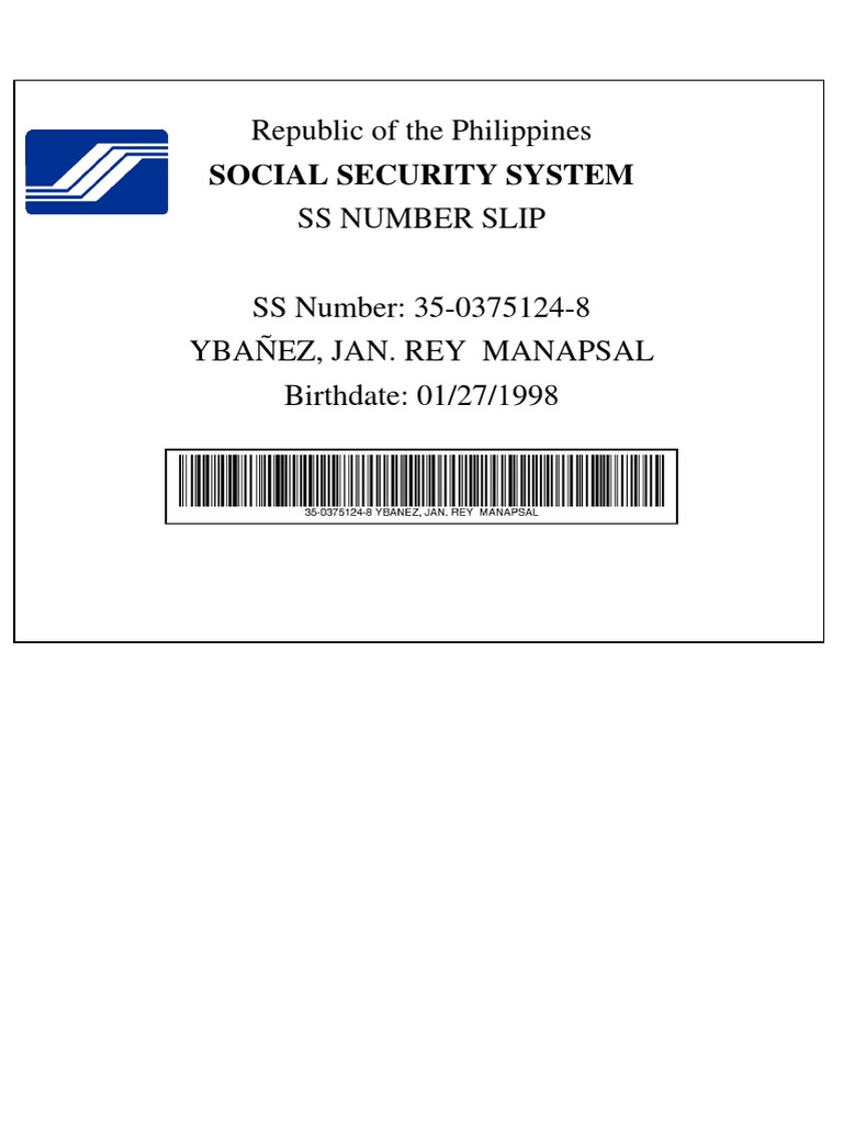 Republic of The Philippines: Social Security System | PDF