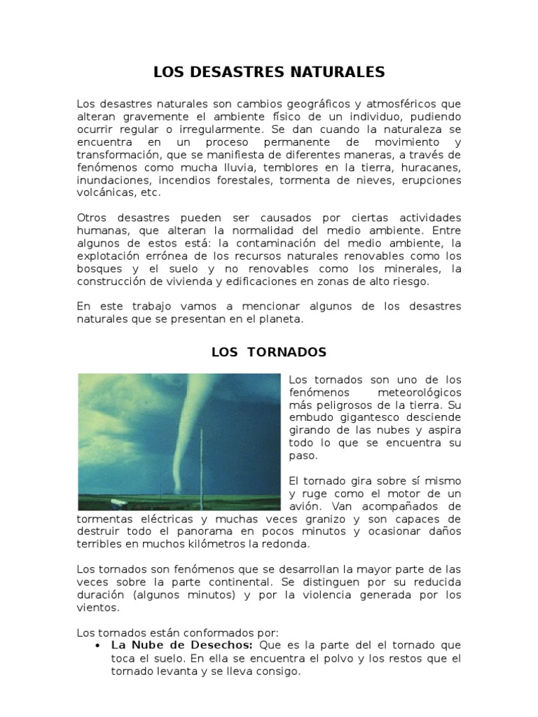 Los Desastres Naturales | PDF | Tsunami | Temblores