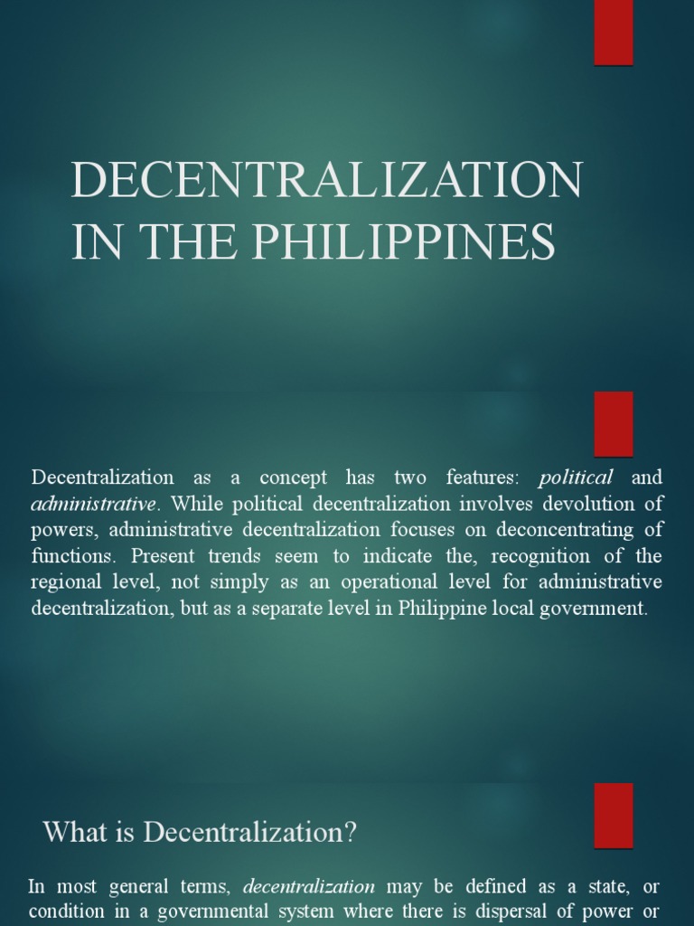 Decentralization in The Philippines | PDF | Devolution | Decentralization
