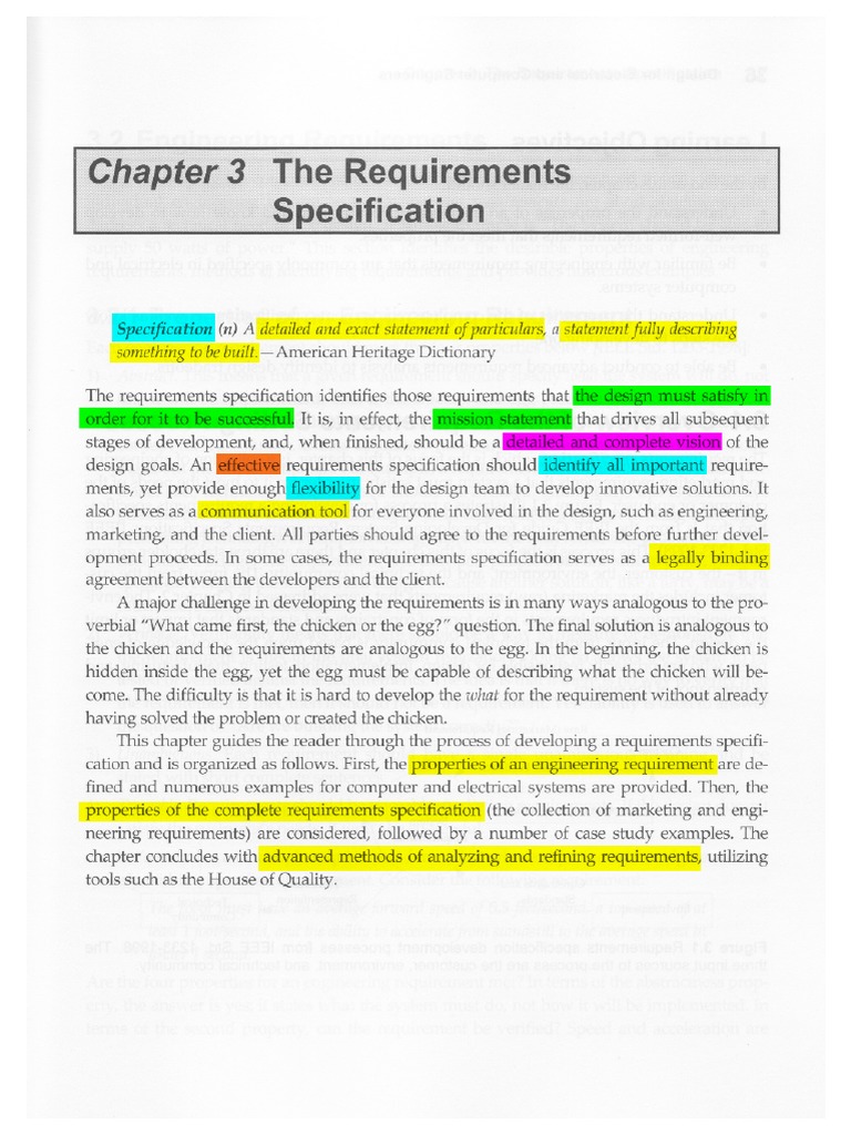 (Ford, Coulston) Ch3. The Requirements Specification - Compressed | PDF | Reliability ...