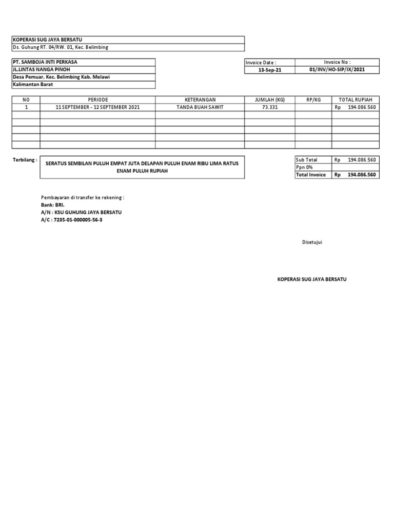 Invoice Sug | PDF