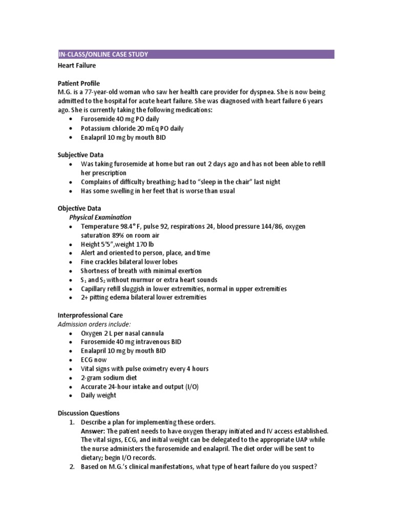 Heart Failure Case Study | PDF | Heart Failure | Heart