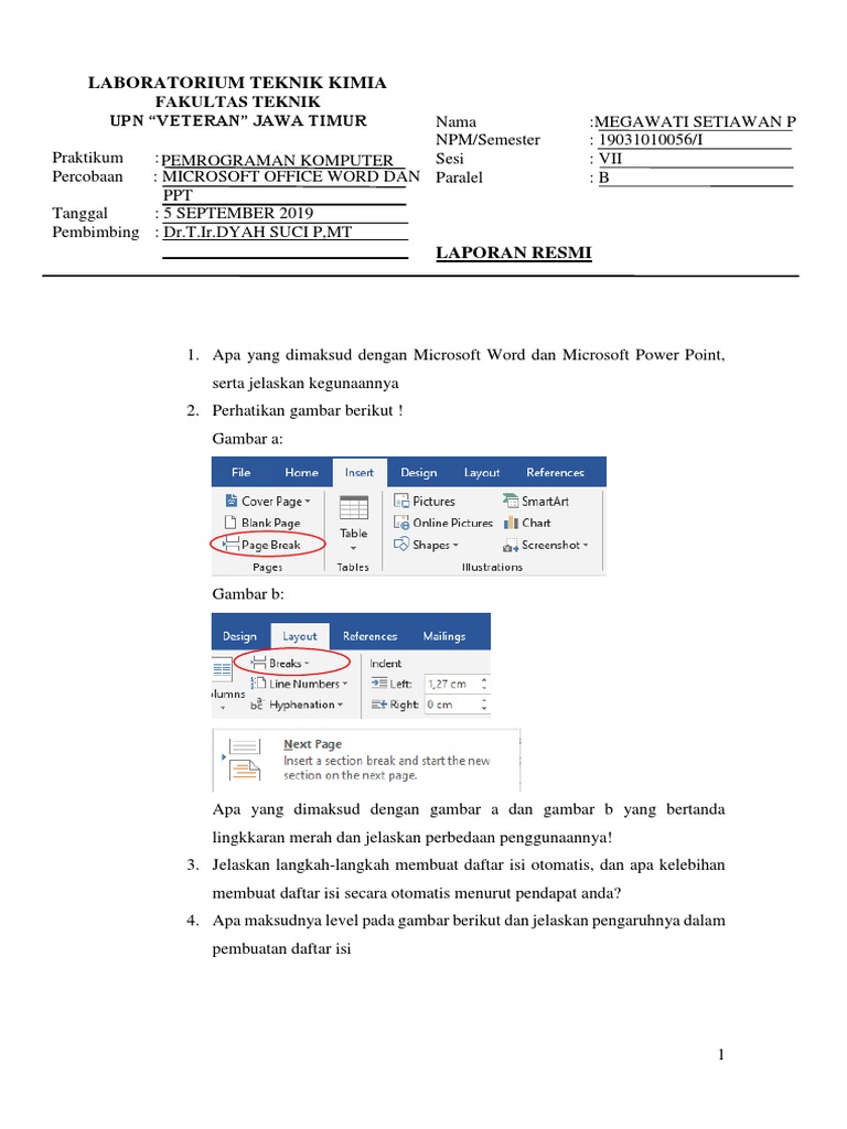 Lapres Modul 1 Microsoft Word Dan PPT | PDF | Karier & Perkembangan | Seni