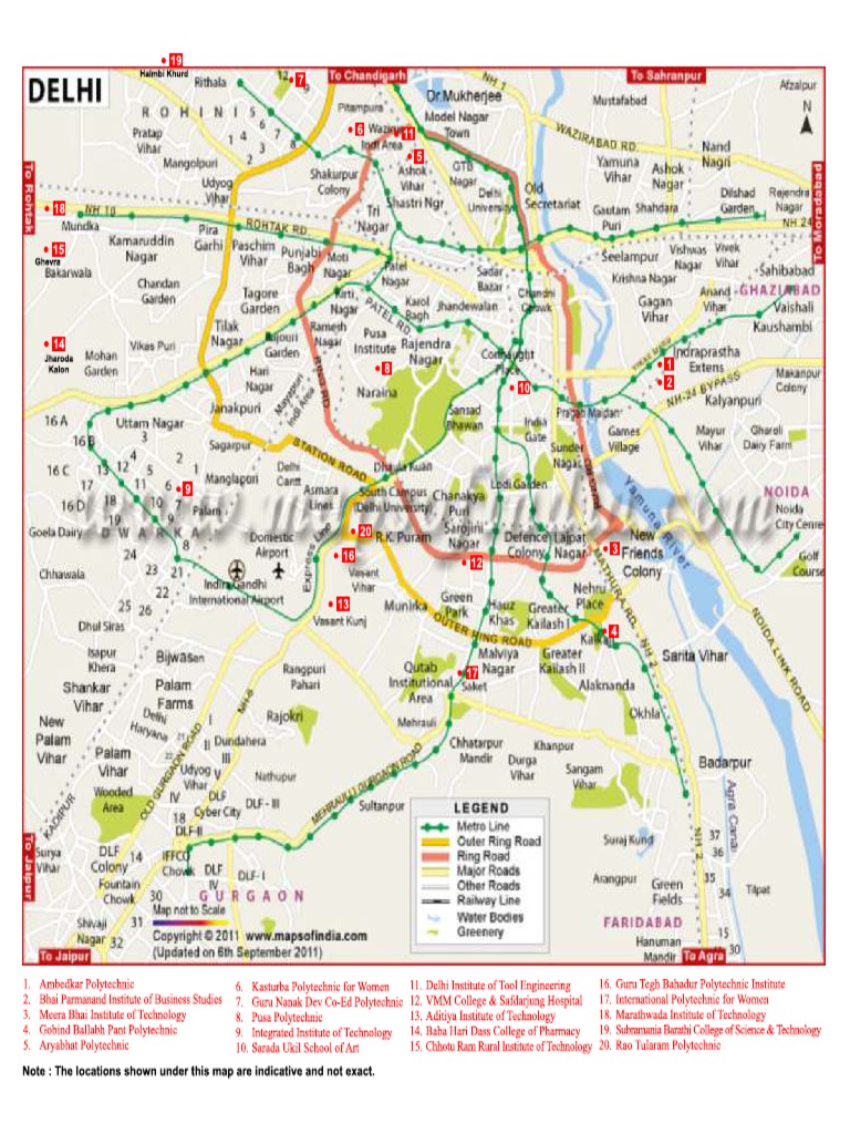 Delhi Map | PDF