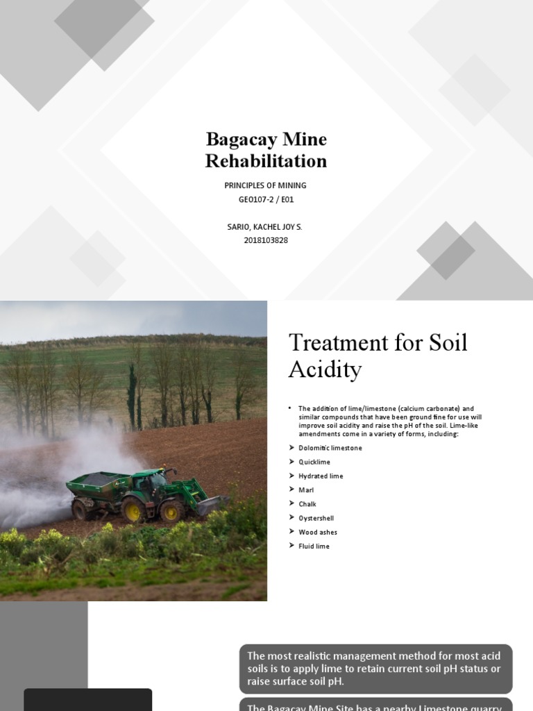 Sario - Bagacay Mine Rehabilitation | PDF | Soil | Water
