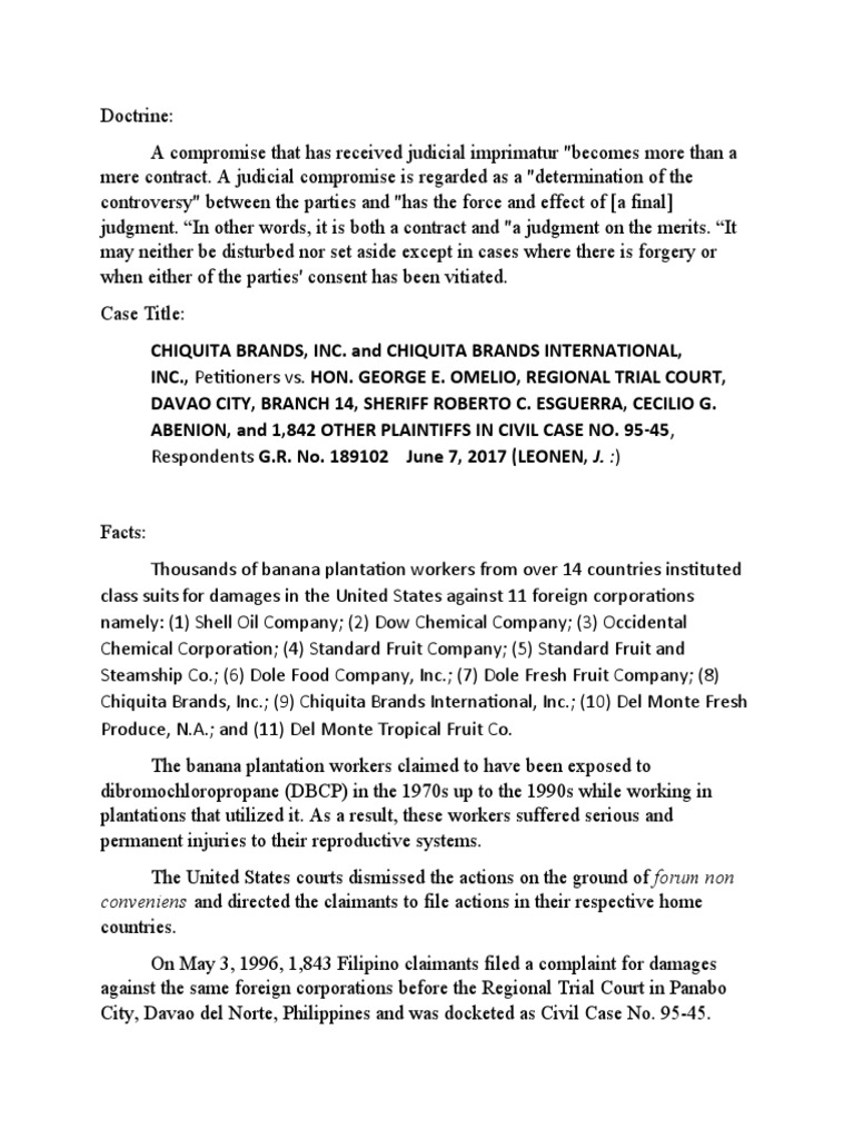 Judicial Compromise Effect as Final Judgment | PDF | Lawsuit | Judgment ...