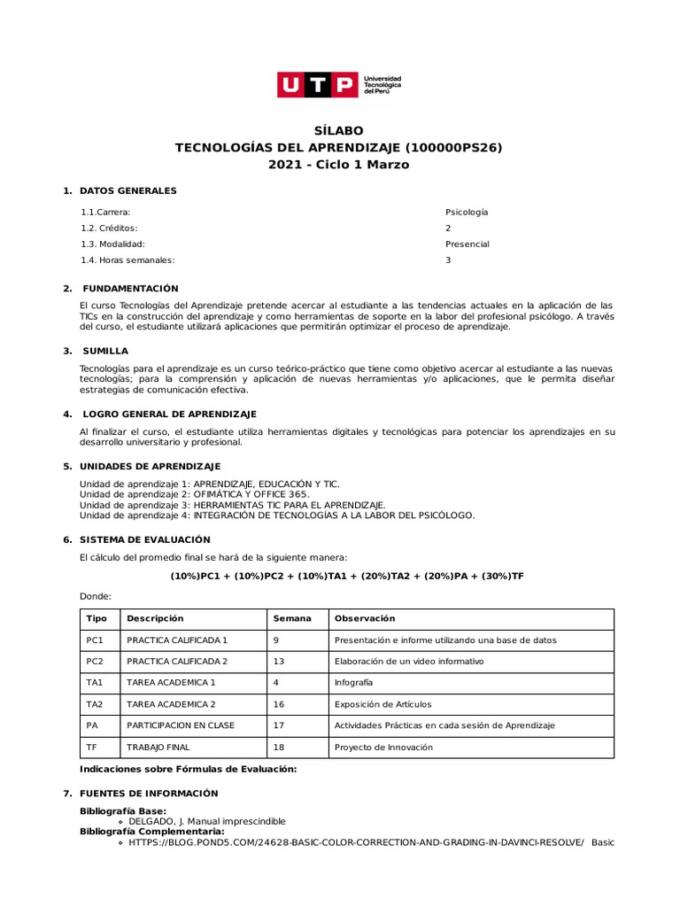 100000PS26 TecnologiasDelAprendizaje | PDF | Aprendizaje | Tecnología ...