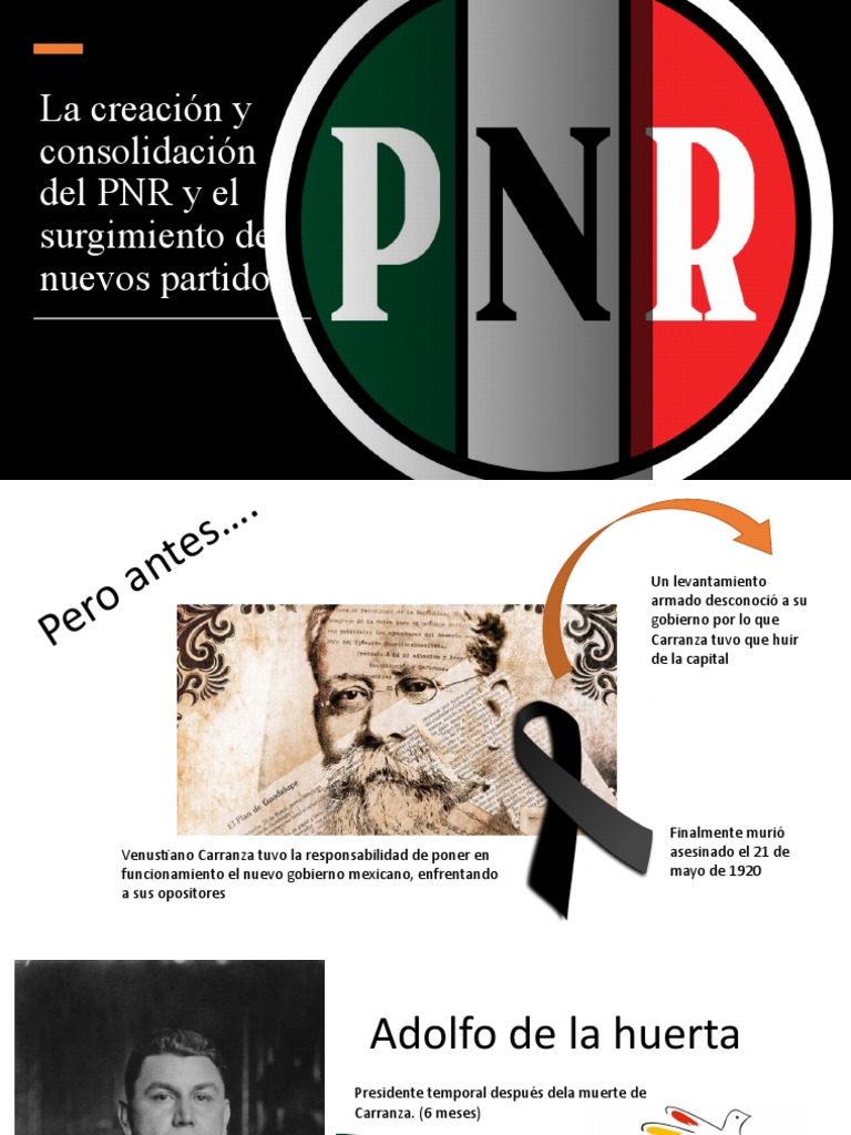 La Creación y Consolidación Del PNR y El | PDF | México | Gobierno