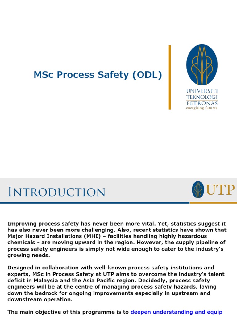 Website Template For MSC by Coursework - ODL MSC Process Safety | PDF ...