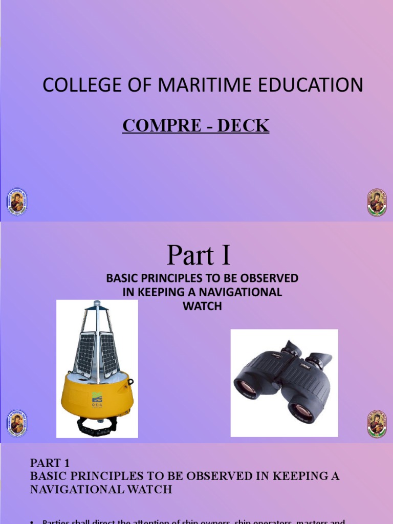 Basic Principles of Maintaining a Safe Navigational Watch and ...