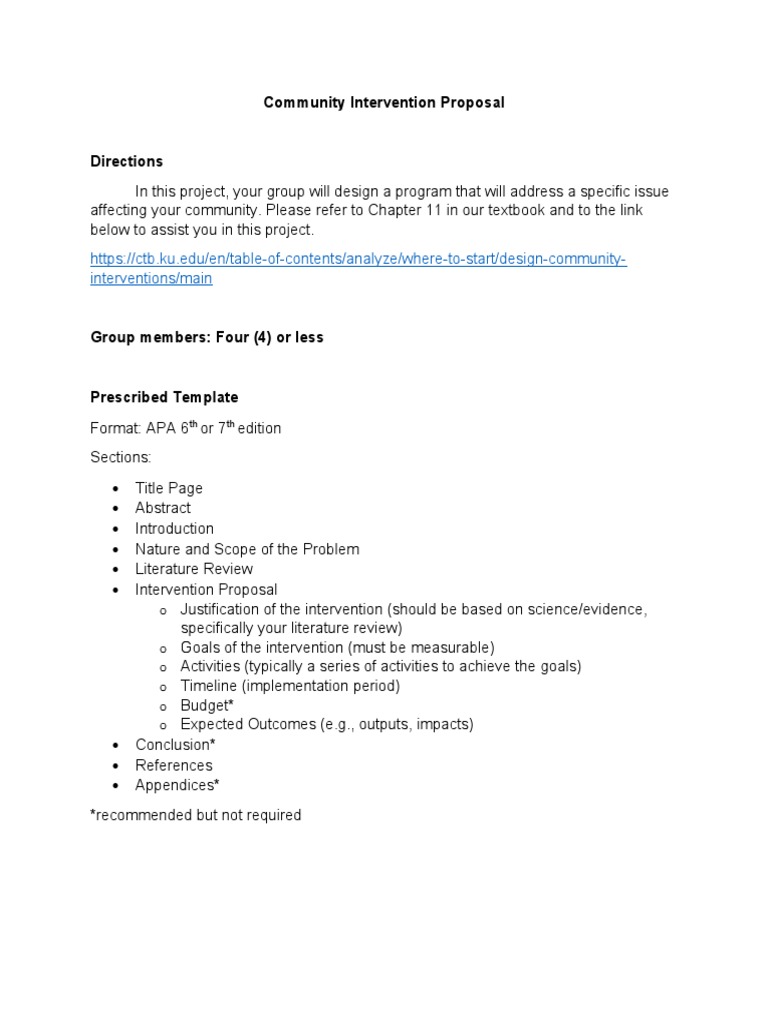 Community Intervention Proposal: Interventions/main | PDF | Art