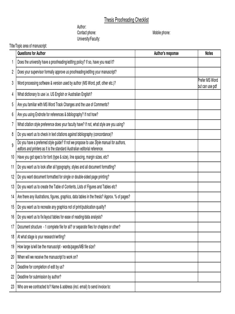 Thesis Proofreading Guidelines | PDF | Proofreading | Microsoft Word