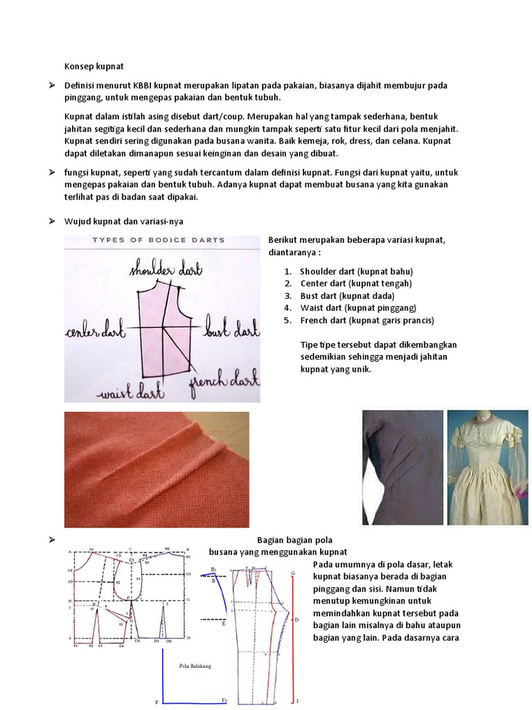 Variasi dan Ukuran Kupnat Baju | PDF
