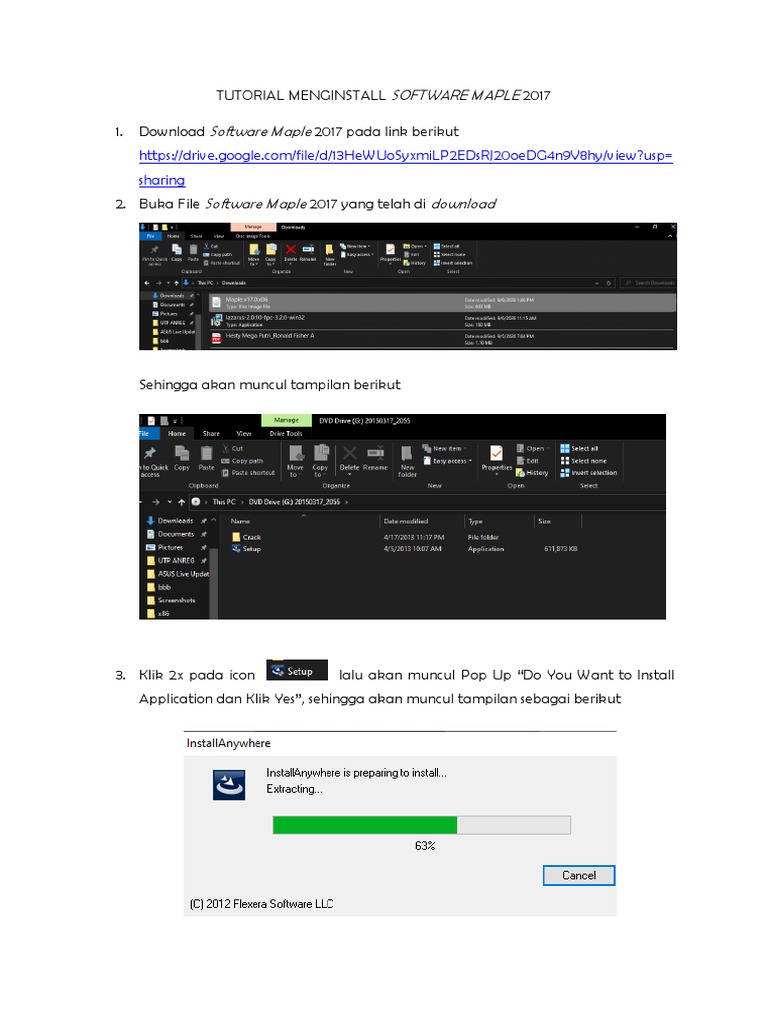Tutorial Menginstall Software Maple 2017 | PDF