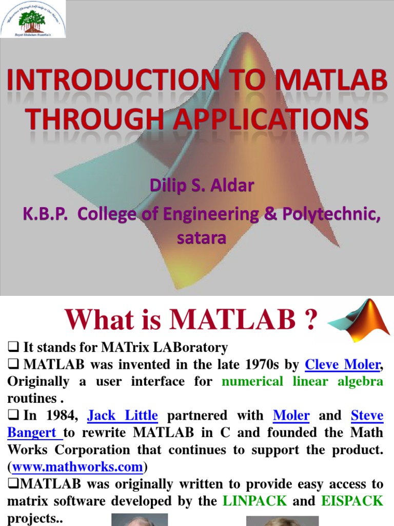 MATLAB Applications | PDF | Matlab | Matrix (Mathematics)