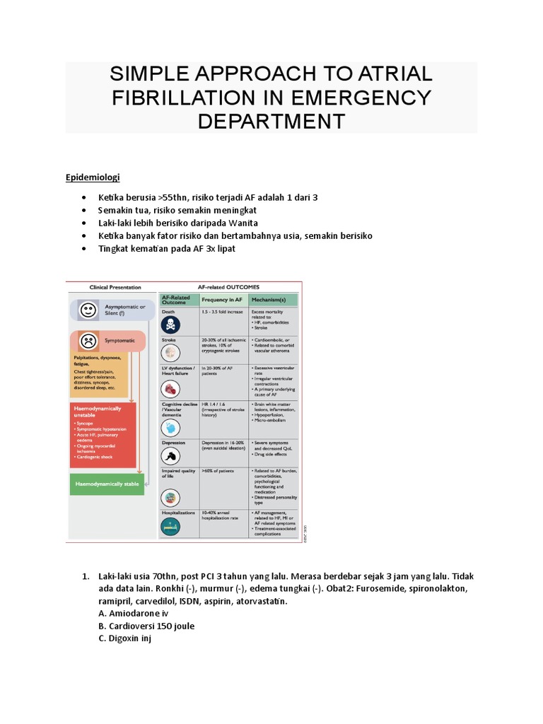 Simple Approach To Atrial Fibrillation in Emergency Department | PDF