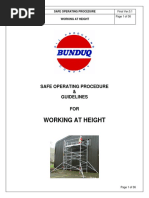Working at Height Procedure | PDF | Scaffolding | Safety