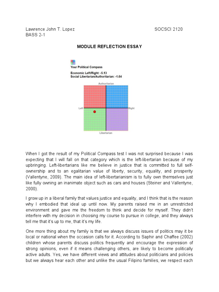 Module 3 Reflection Essay (Bass 2-1) Lopez | PDF | Egalitarianism ...