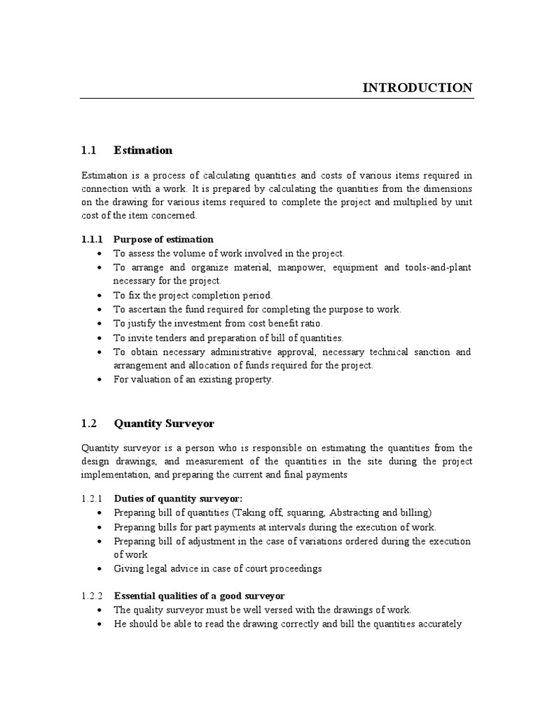Estimating and Costing 15072020 | PDF | Specification (Technical ...
