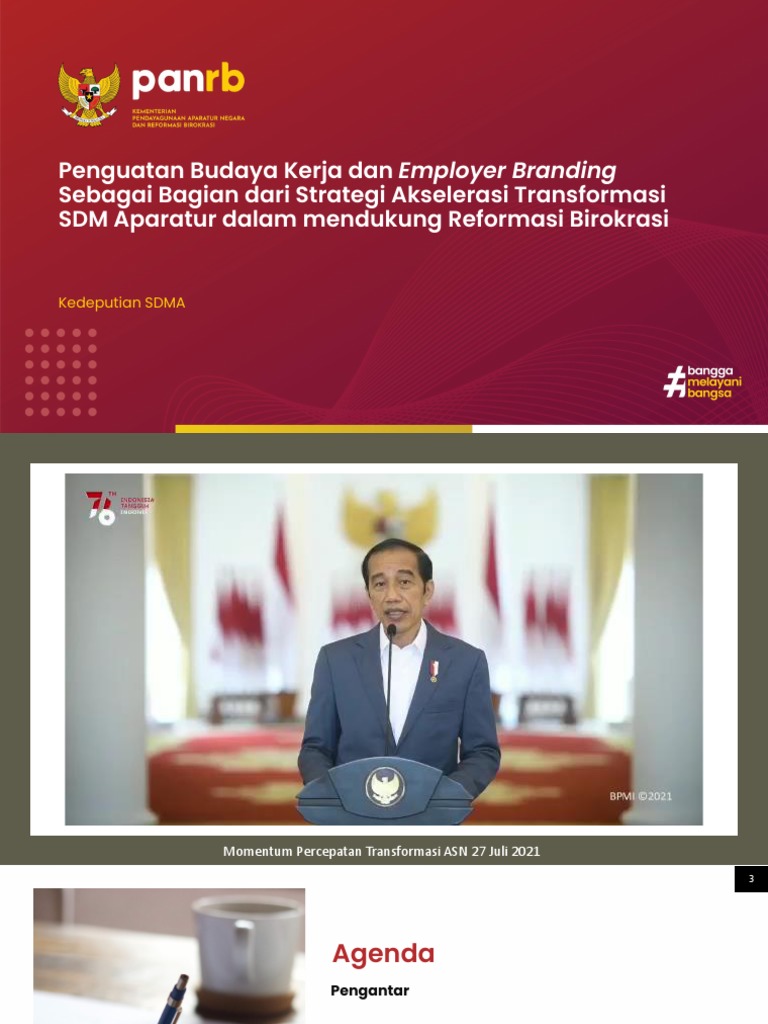 Presentasi - Penguatan - Budaya - Kerja - Kemenpan RBS ASN | PDF