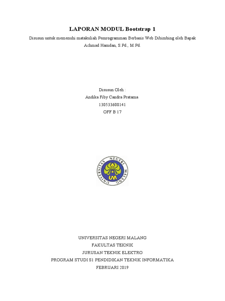 Final Modul Bootstrap Andika Fiby Candra - 130533608141 | PDF