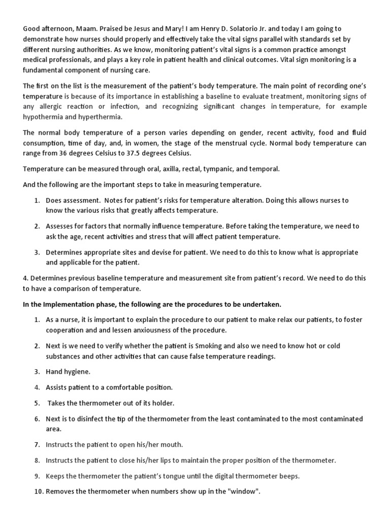 Proper Techniques for Taking Vital Signs: A Comprehensive Guide to ...