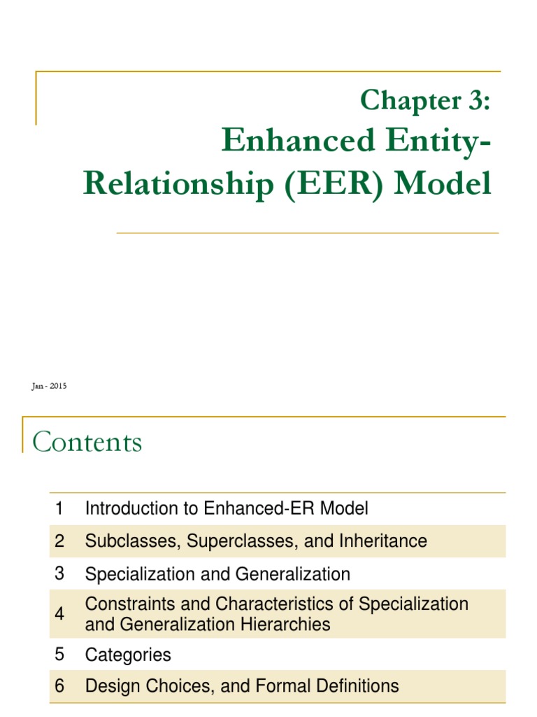 Chapter - 3 - EERD | PDF | Inheritance (Object Oriented Programming) | Class (Computer Programming)