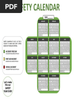 Safety Cross Calendar Template | PDF