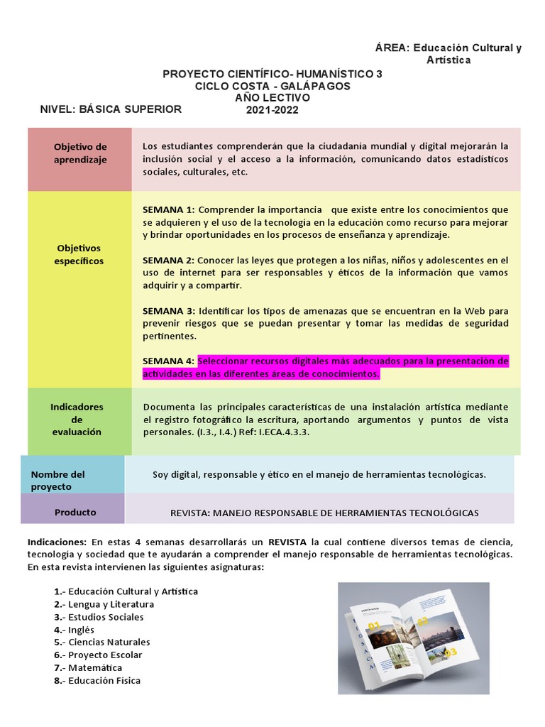 Eca 8vo Ebg Semana 4 Proy 3 | PDF | Internet | Aprendizaje