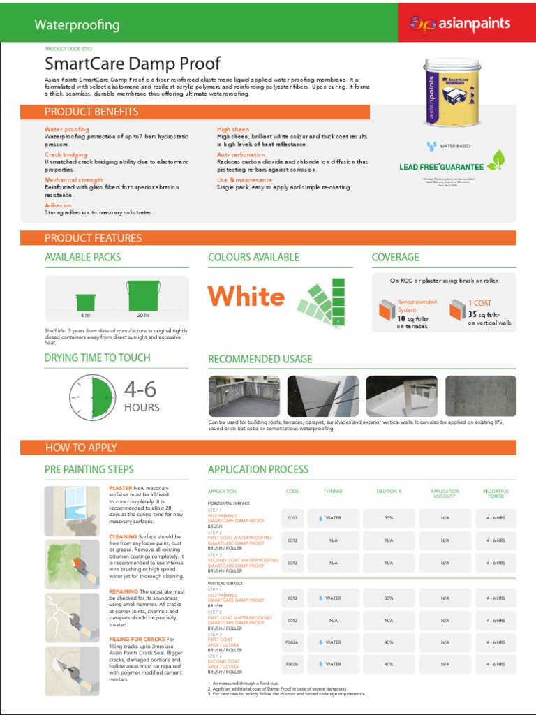 Smartcare Damp Proof | PDF | Paint | Masonry