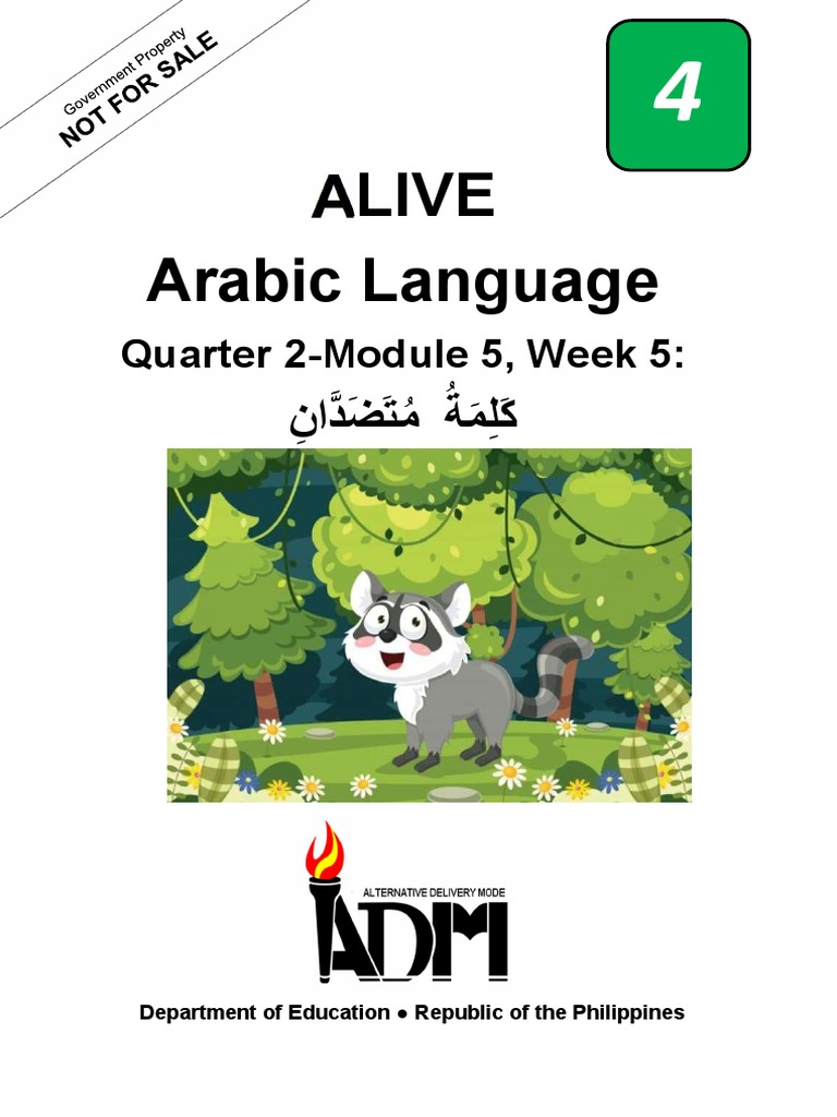 Alive Arabic Language: Quarter 2-Module 5, Week 5 | PDF | Literacy ...
