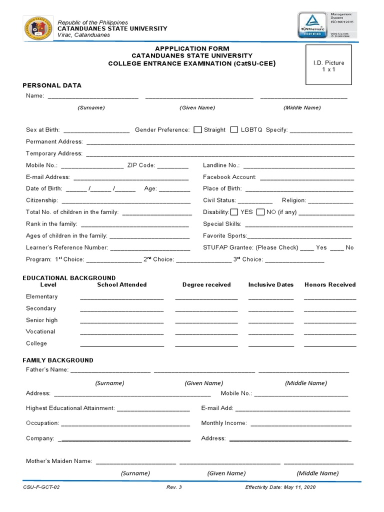 GCTO Application Form 2020 | PDF