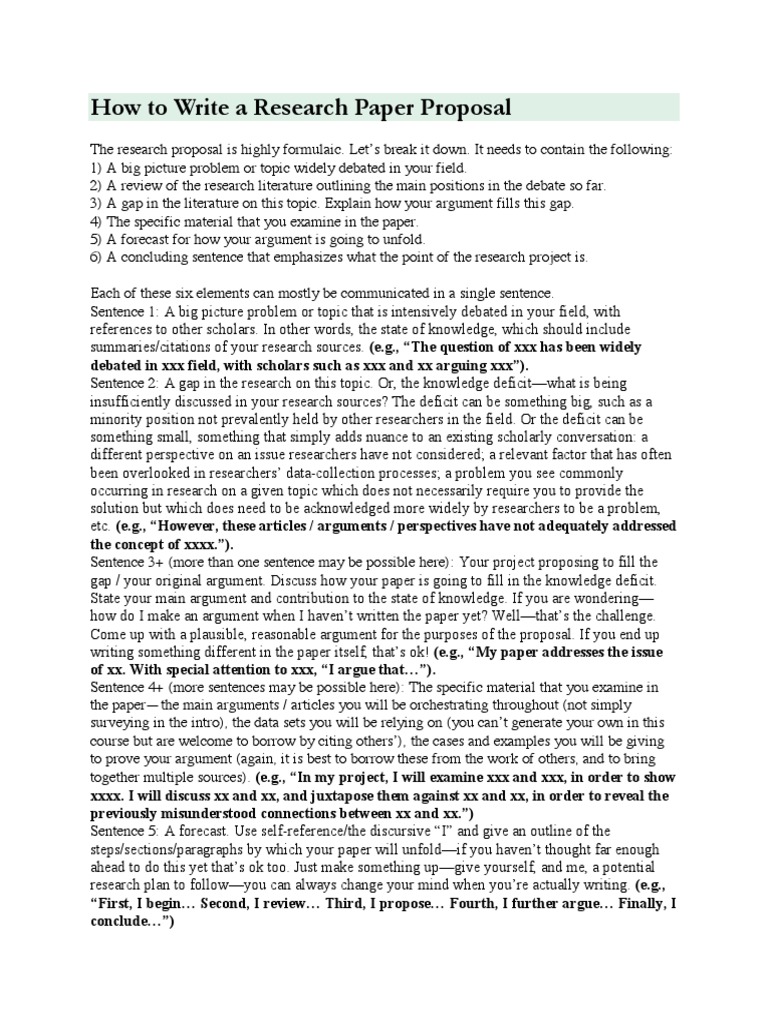 How To Write A Research Paper Proposal | PDF | Academic Publishing | Utopia