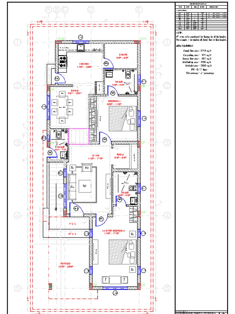Master Plan With Dimensions | PDF | Building Technology | Decorative Arts
