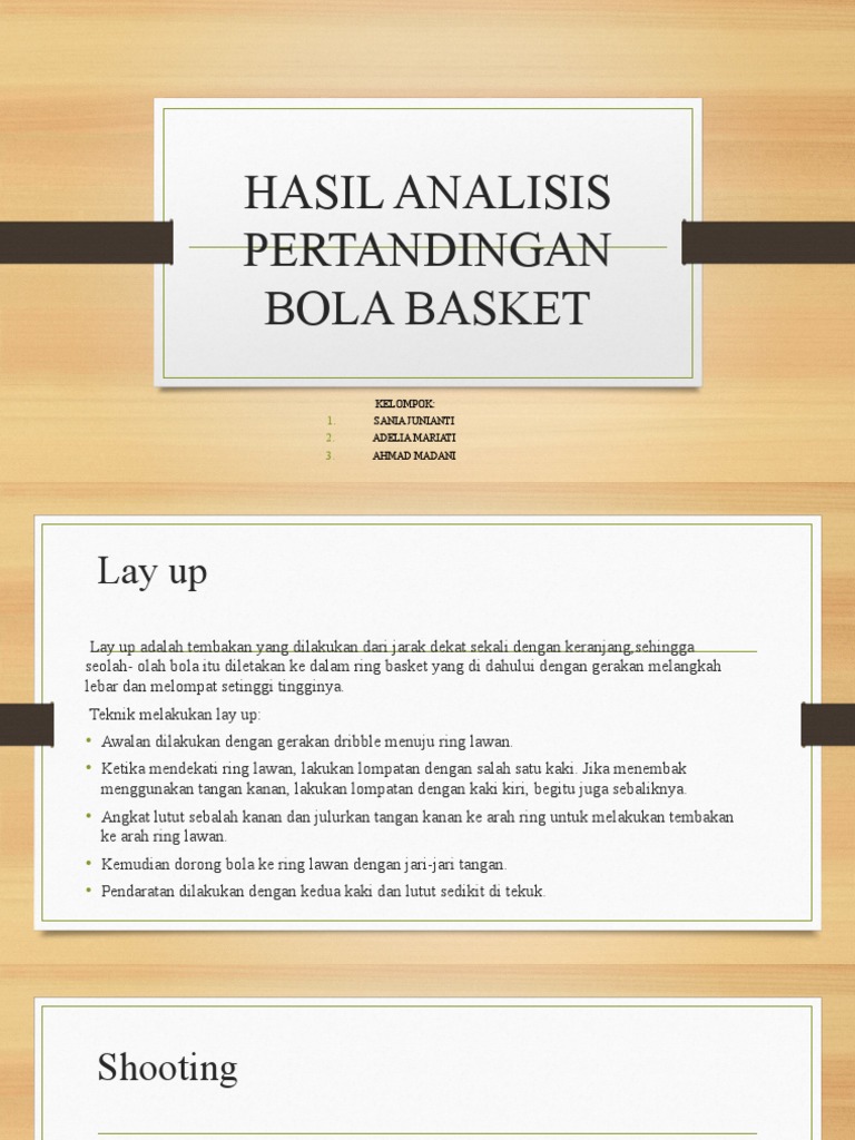 Hasil Analisis Pertandingan Bola Basket | PDF