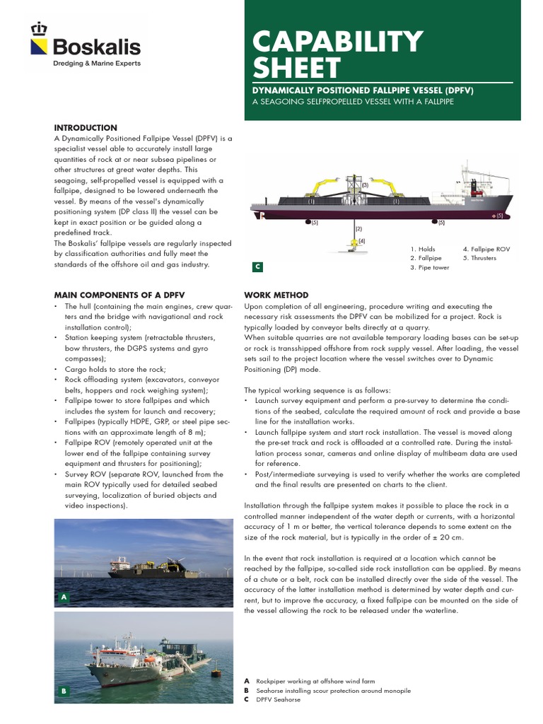 Capability Sheet: A Seagoing Selfpropelled Vessel With A Fallpipe | PDF ...
