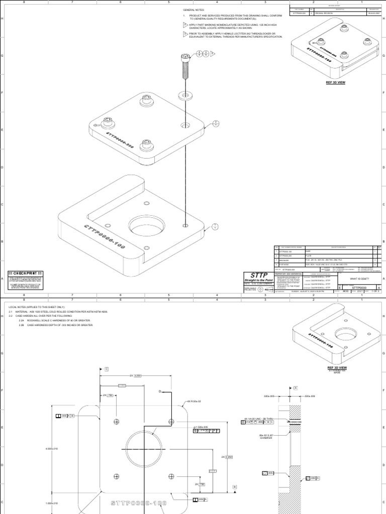 Example Drawing GD&T | PDF | Building Materials | Industrial Processes