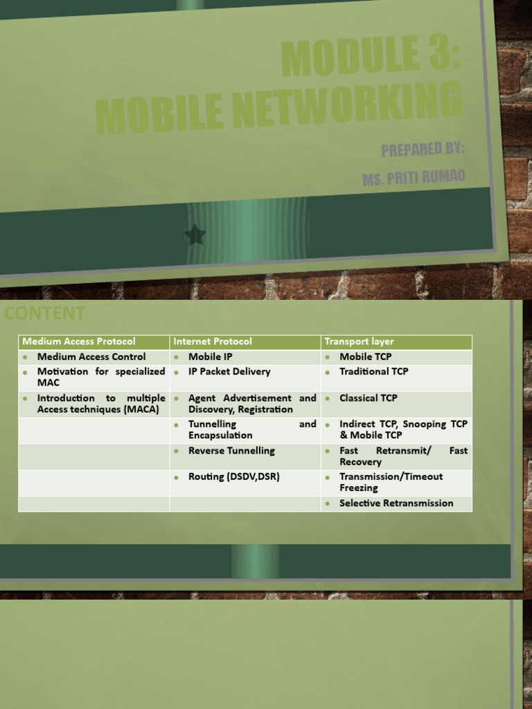MCC Module 3 | PDF | Transmission Control Protocol | Network Congestion
