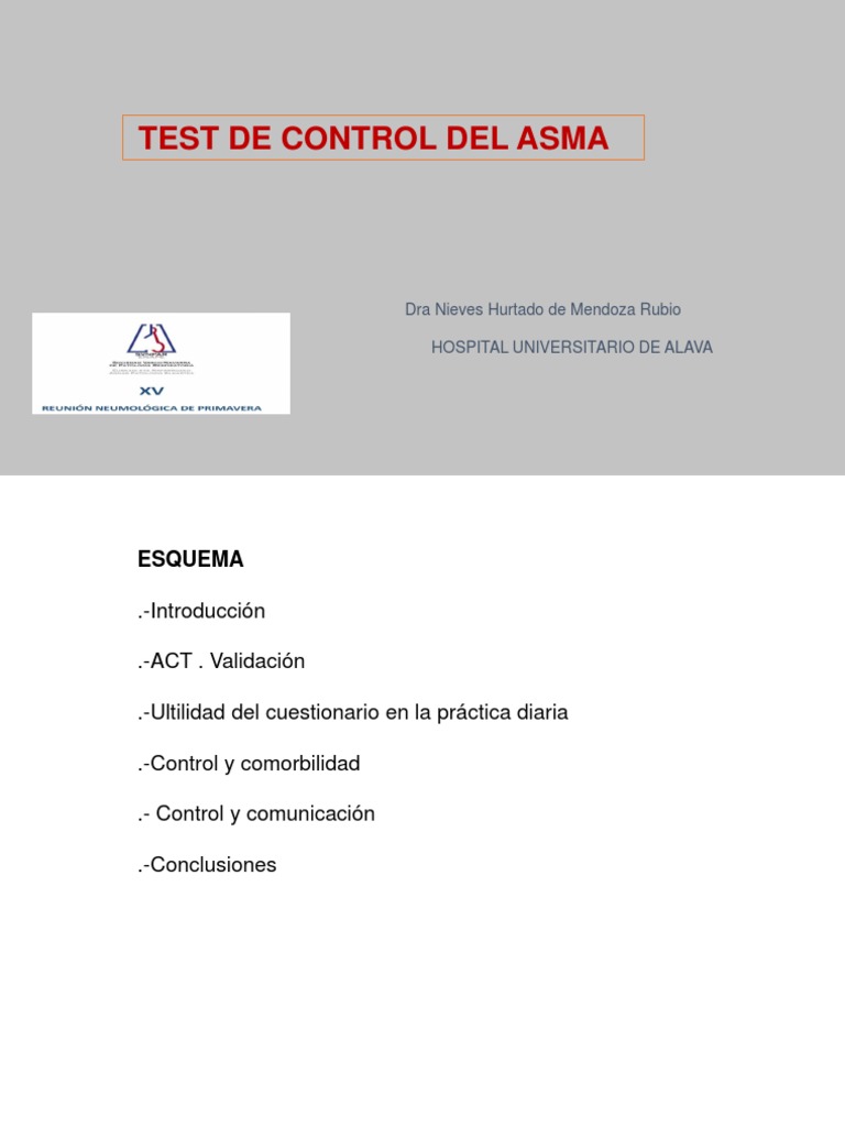 Test Del Control Del ASMA | PDF | Asma | Fibromialgia